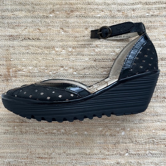 Fly London | Shoes | Fly London Leather Wedge Ankle Strap Sandal Size ...